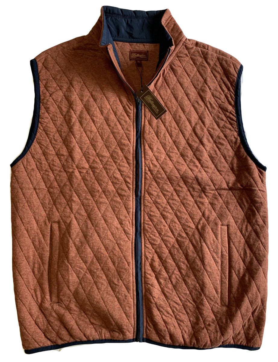 Rust Quilted Zip Mock Vest – Bullington Clothing